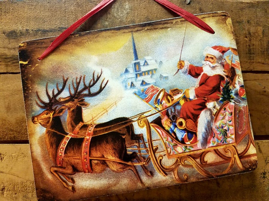Vintage Santa Christmas decoration wall hanging | Yesterday's Best