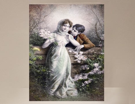 Victorian style card Couple in Love card| Yesterday's Best